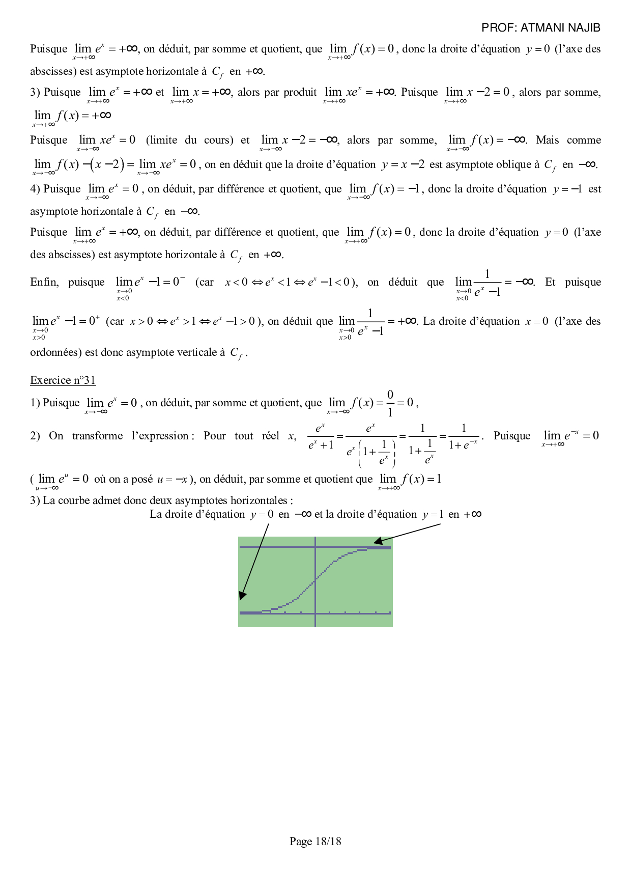 Limites d’une fonction - Corrigé série d'exercices 2 - AlloSchool