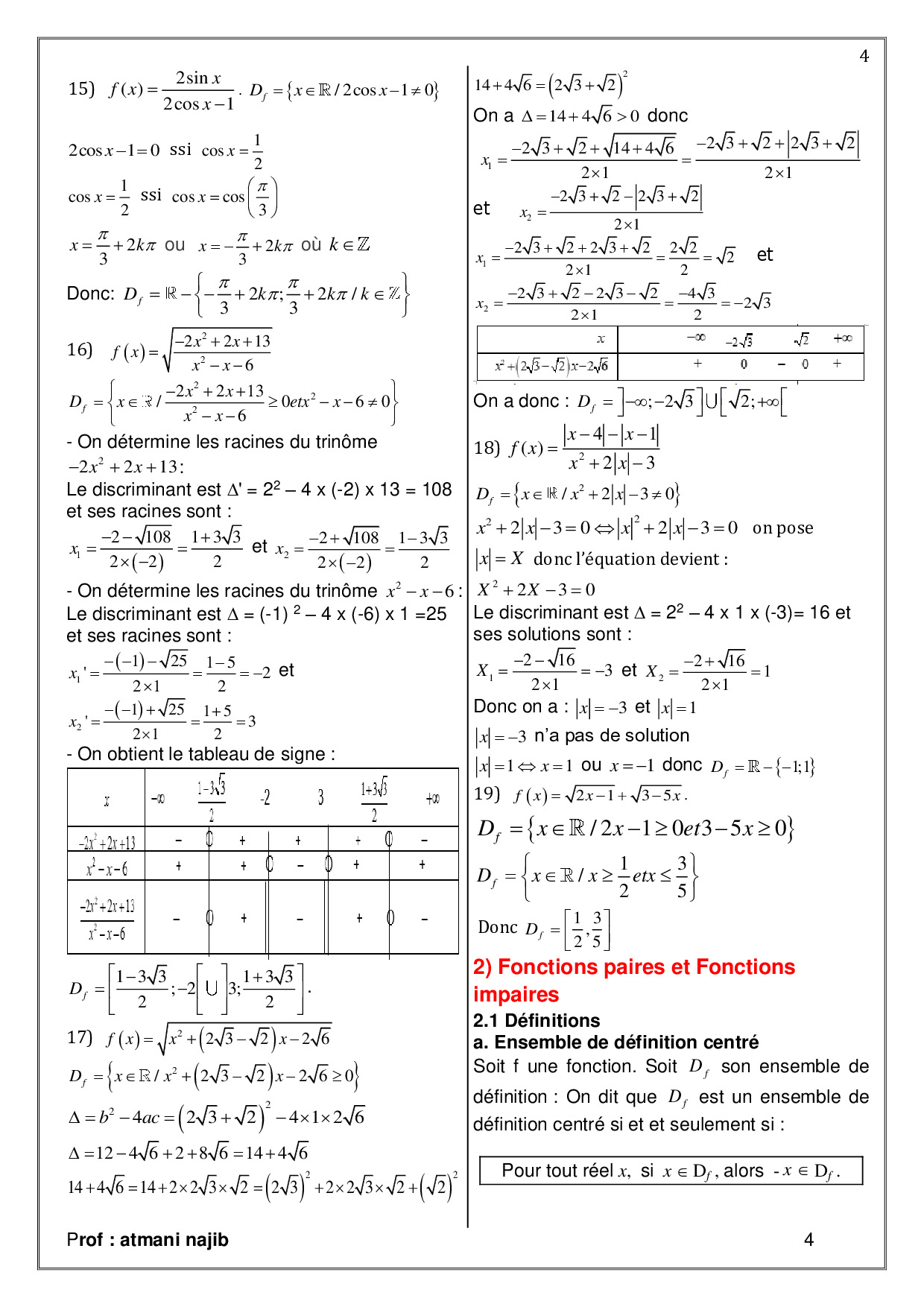 Généralités sur les fonctions - Cours et exercices corrigés - AlloSchool