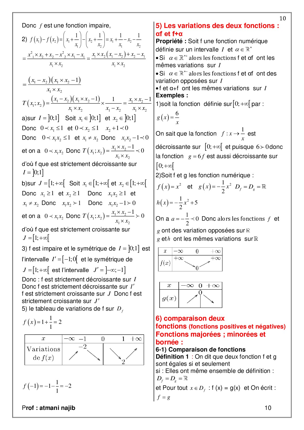 Généralités sur les fonctions - Cours et exercices corrigés - AlloSchool