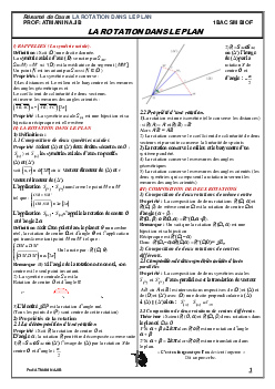 La rotation dans le plan - Résumé de cours 1 - AlloSchool