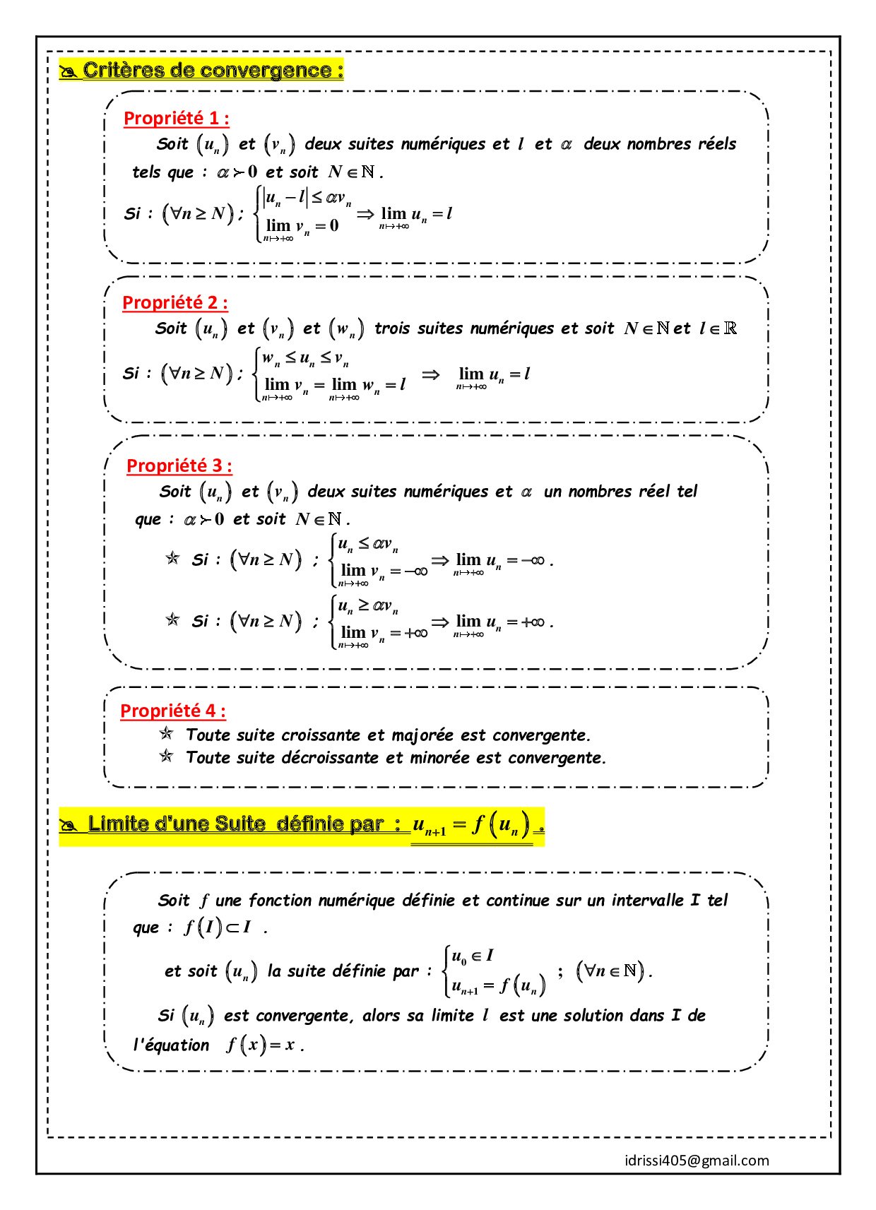 Suites Numériques Résumé De Cours 6 Alloschool