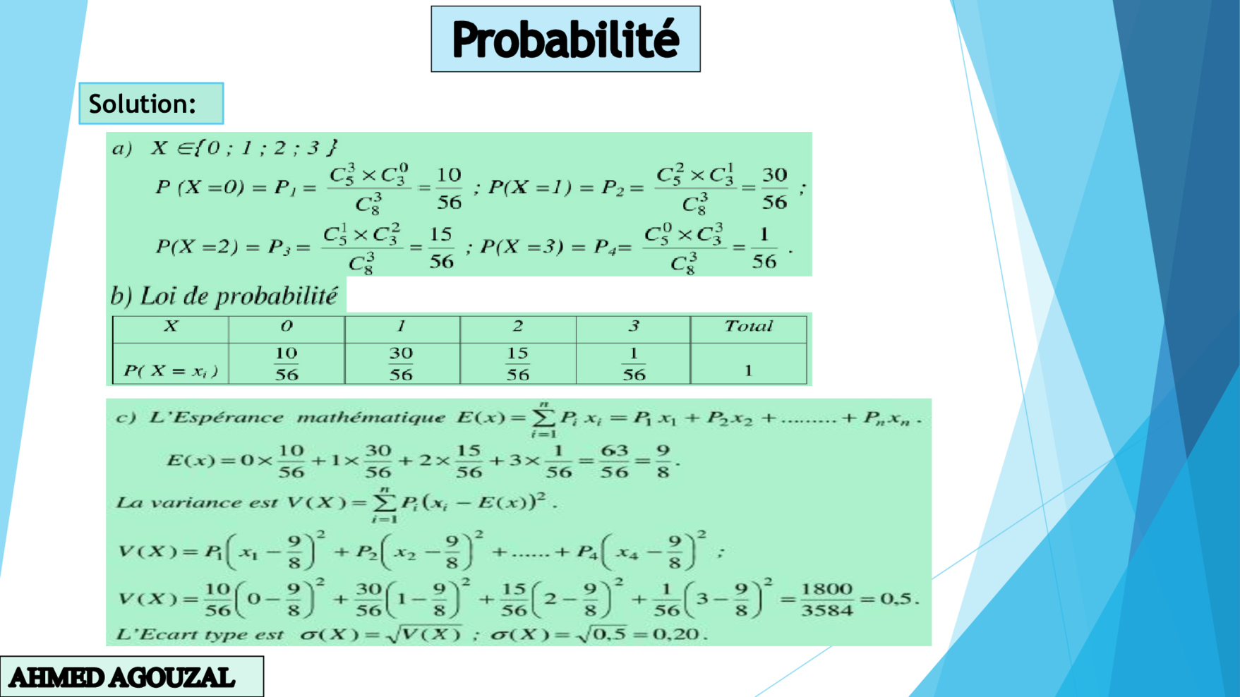 Probabilités - Cours 2 - AlloSchool