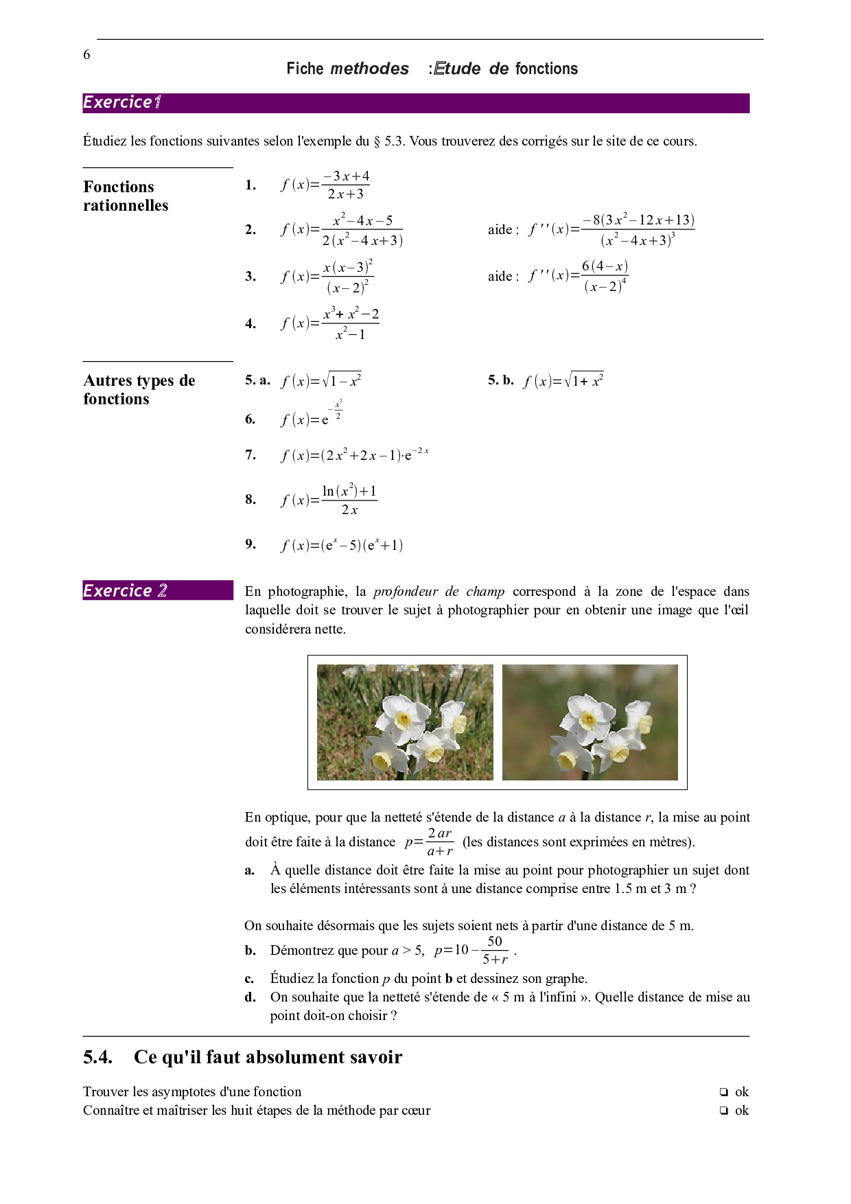Étude des fonctions - Fiche méthode 1 - AlloSchool