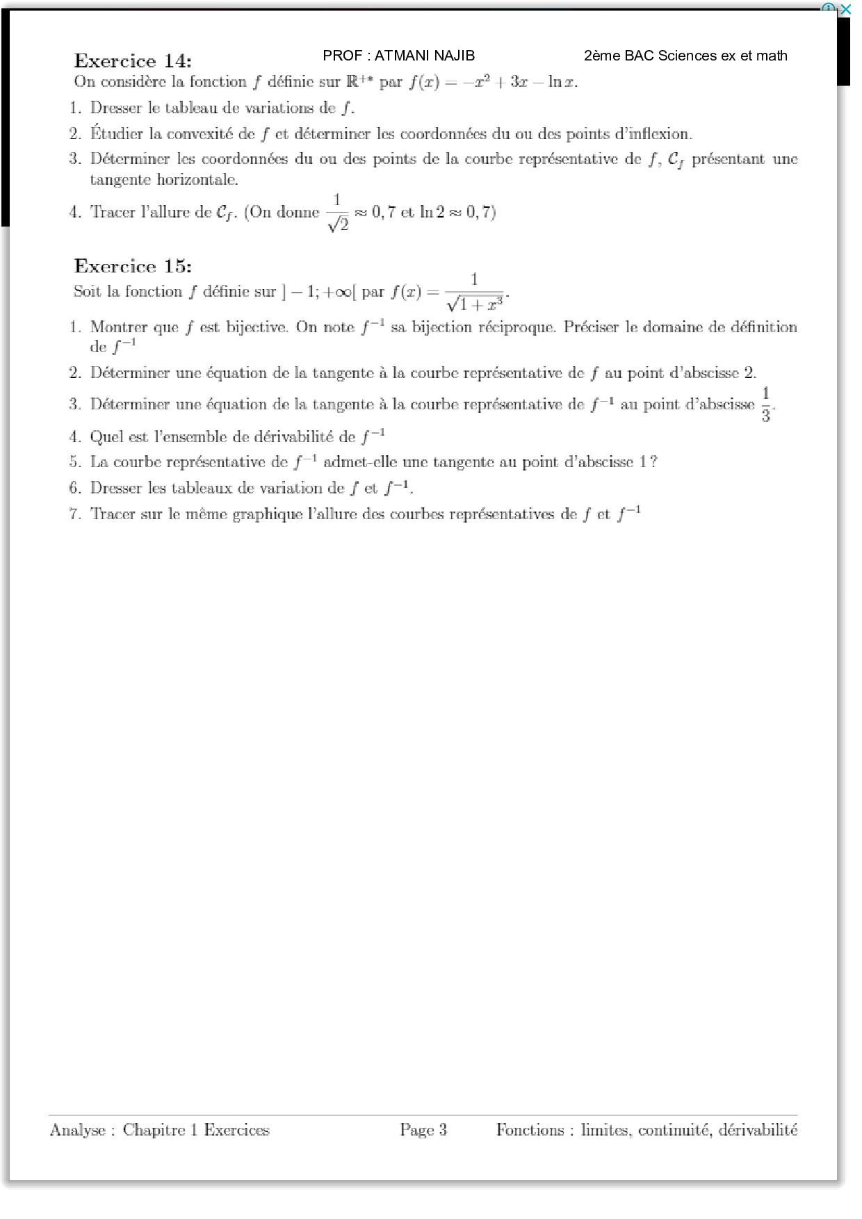 Fonctions exponentielles - Exercices corrigés 1 - AlloSchool