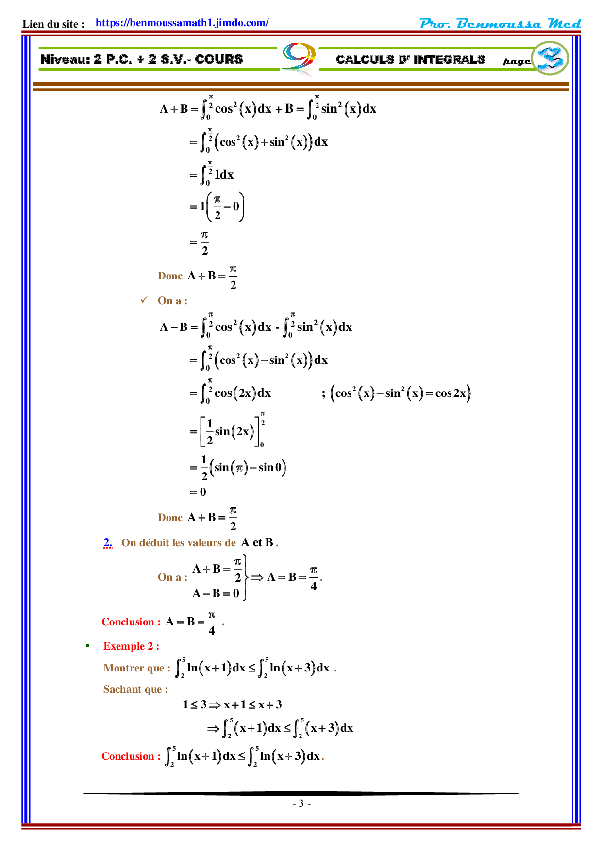 Calcul intégral - Cours 1 - AlloSchool