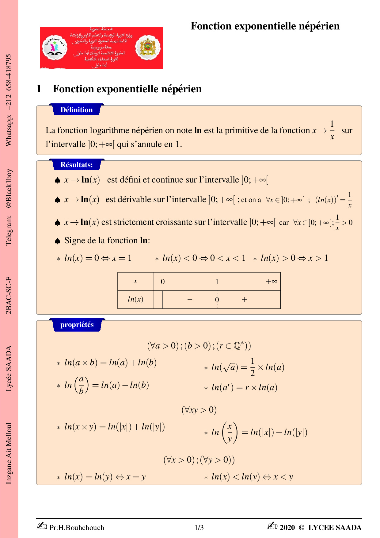 Fonctions exponentielles - Résumé de cours 7 - AlloSchool