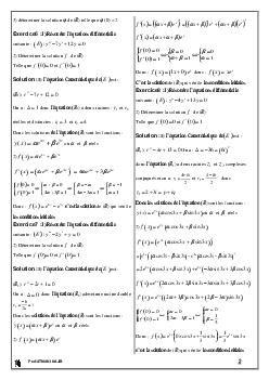 Équations différentielles - Exercices corrigés 1 - AlloSchool