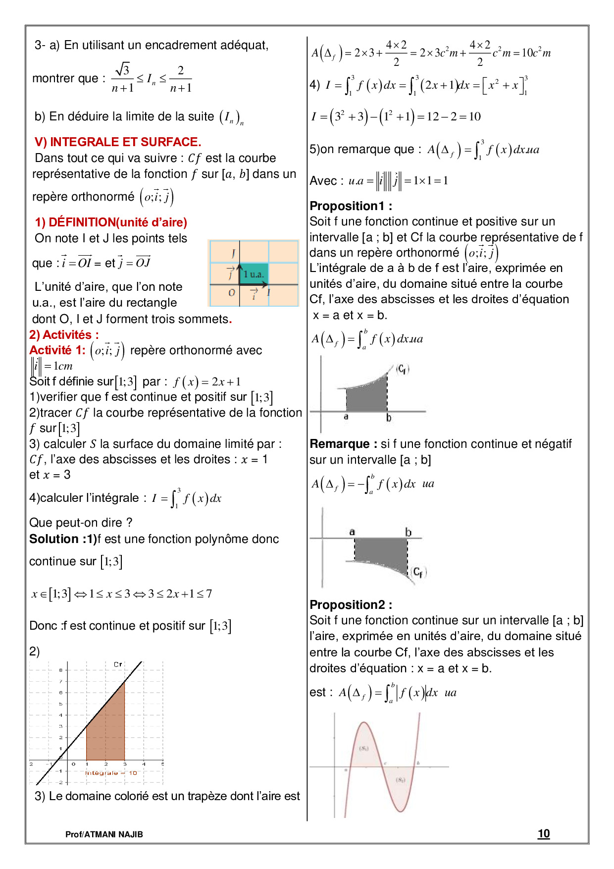 Calcul intégral - Cours et exercices corrigés - AlloSchool