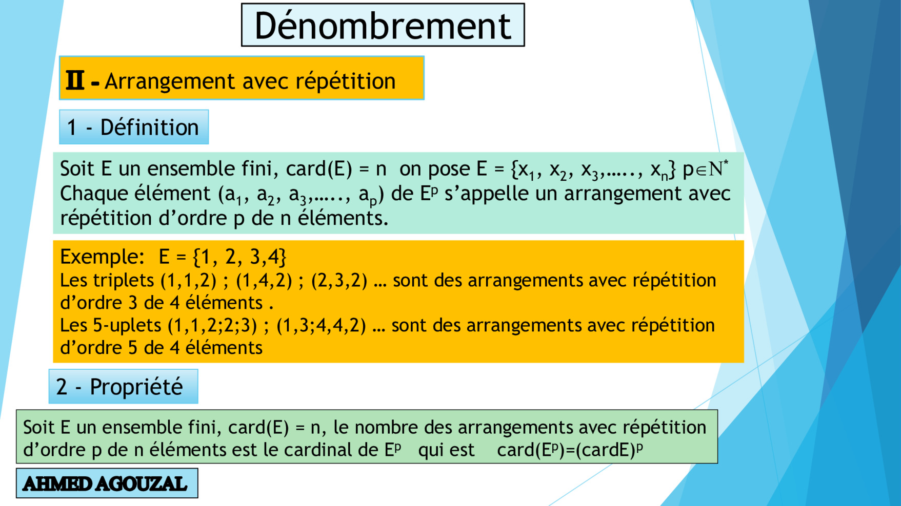 Dénombrement - Cours 2 - AlloSchool