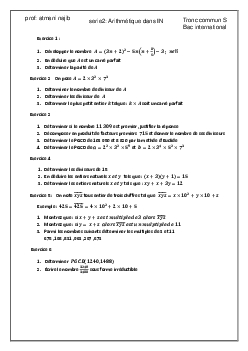 Arithmétique dans IN - Exercices non corrigés 2 - AlloSchool