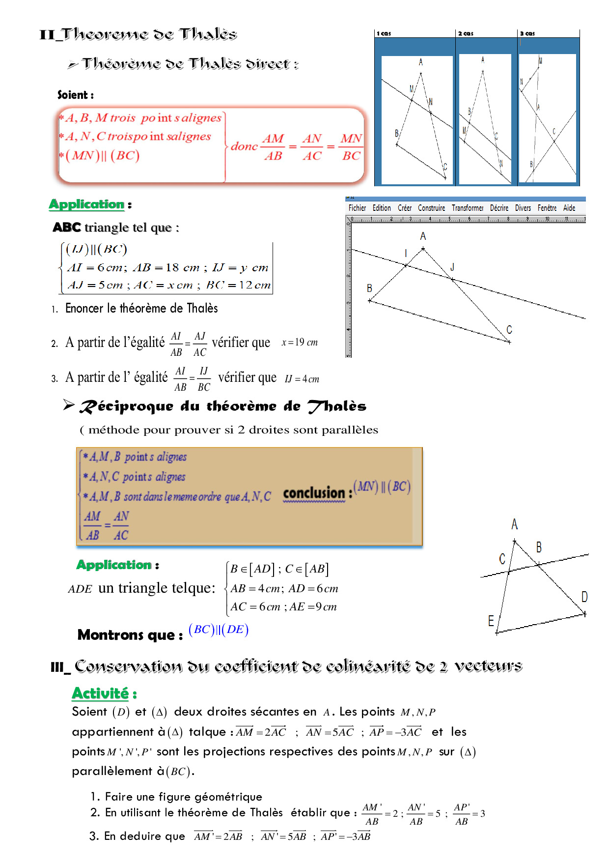 La projection dans le plan - Cours 4 - AlloSchool