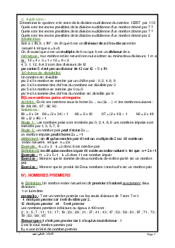 Arithmétique dans IN - Cours 3 - AlloSchool