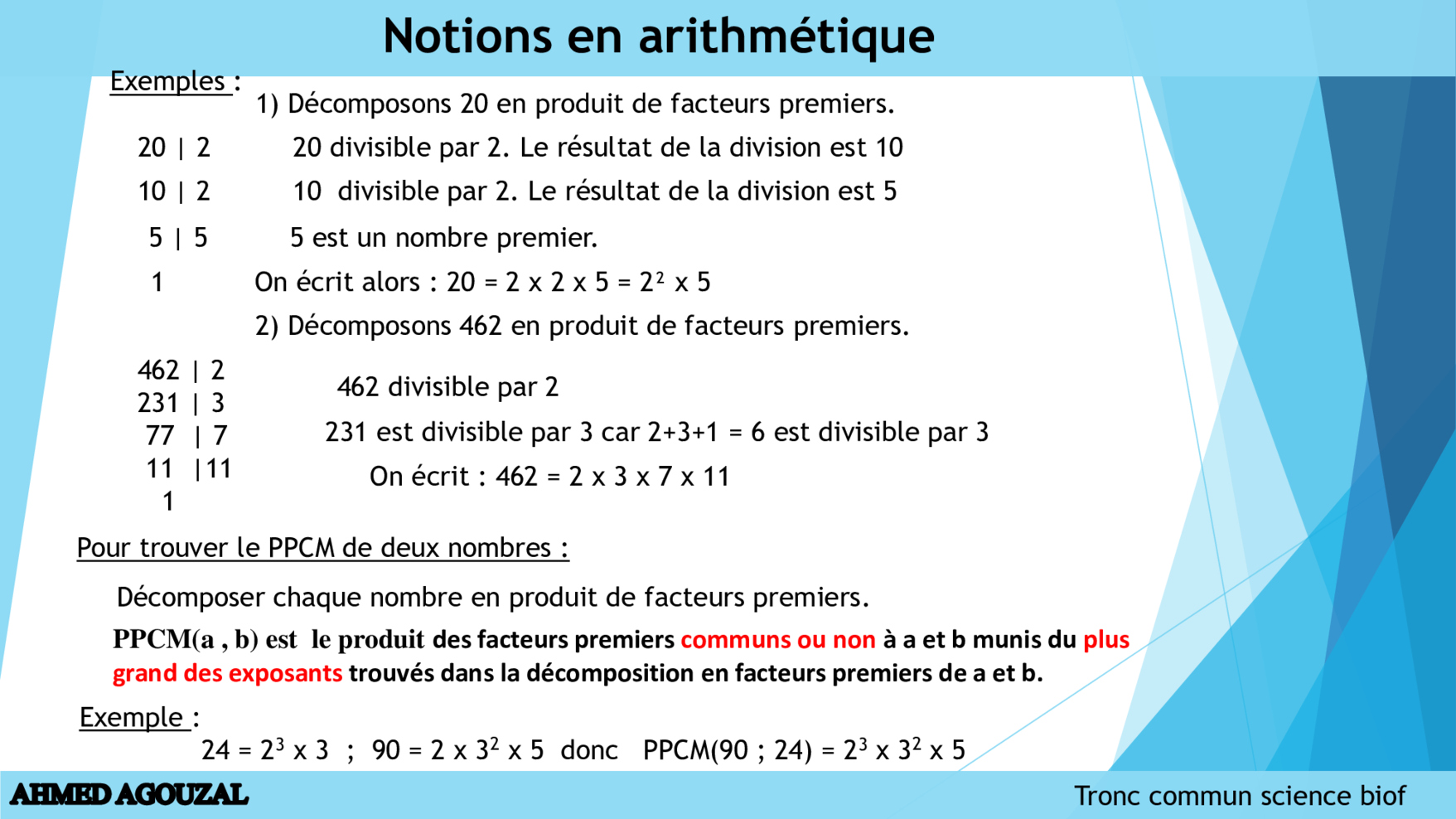 Arithmétique dans IN - Cours 4 (Part 2) - AlloSchool