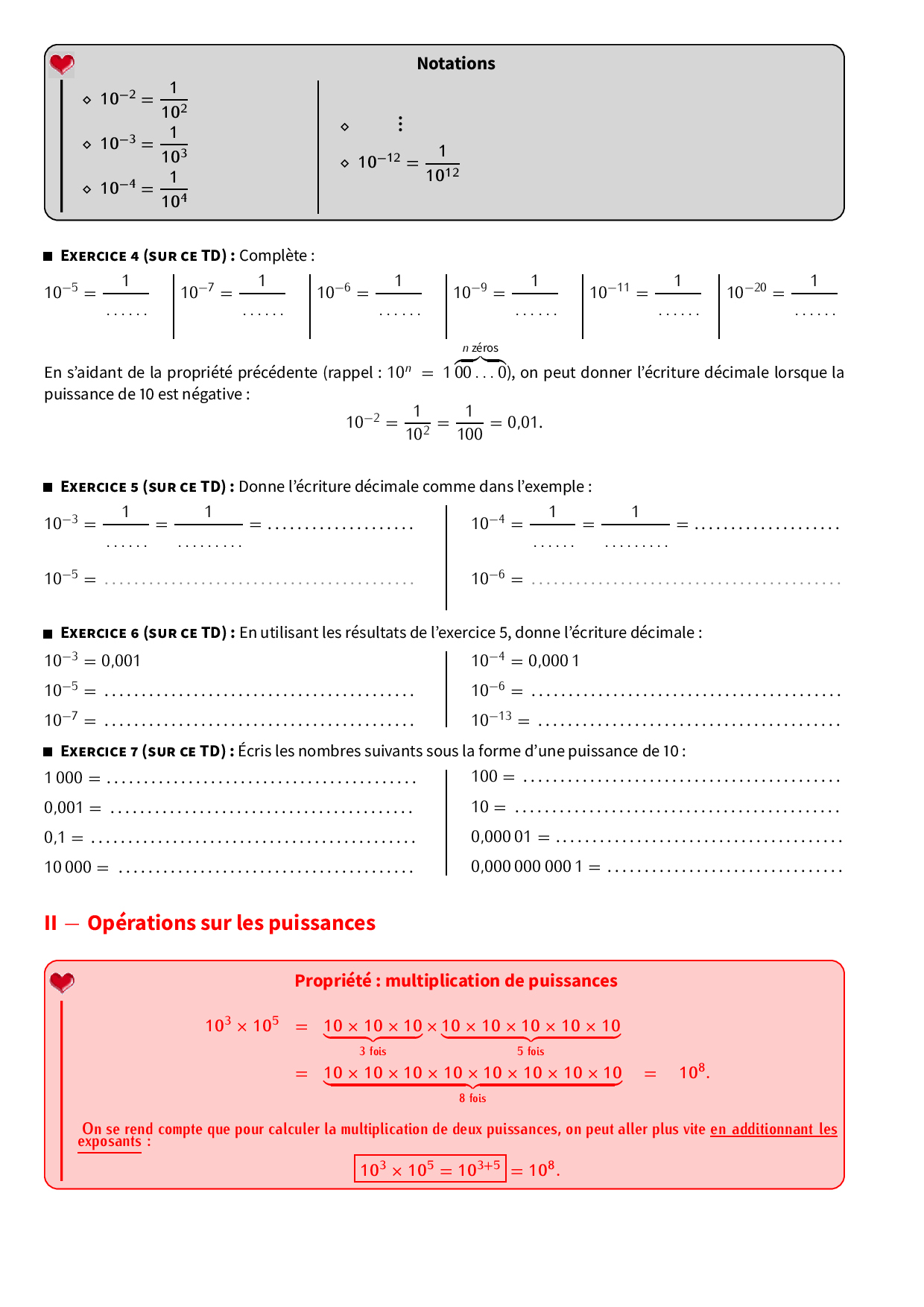 Puissances - Cours et exercices (FR) - AlloSchool