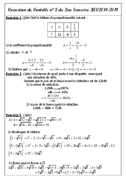 Devoir 3 Modèle 1 - Mathématiques 2AC Semestre 2 (Corrigé) - AlloSchool