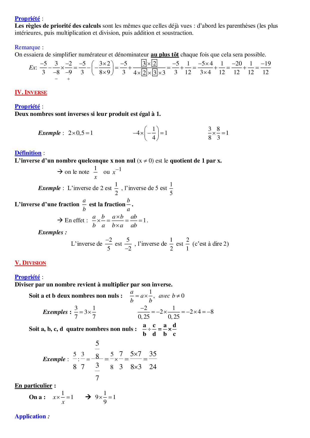 Opérations sur les fractions - Cours 3 (FR) - AlloSchool
