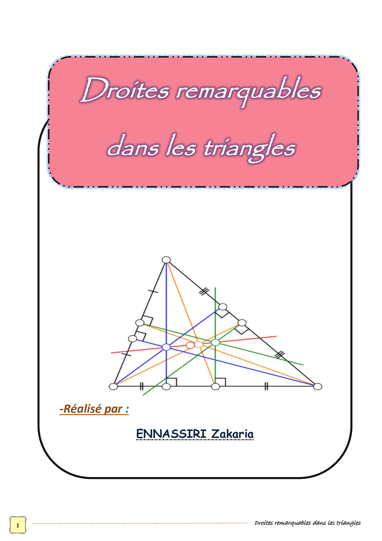 Droites remarquables dans un triangle - Cours (MA) - AlloSchool