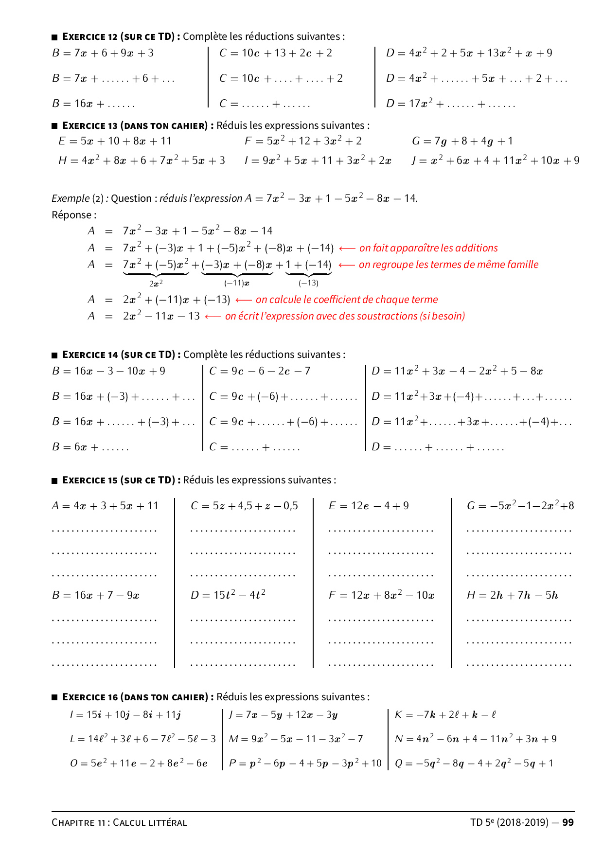 Calcul littéral - Cours et exercices (FR) - AlloSchool