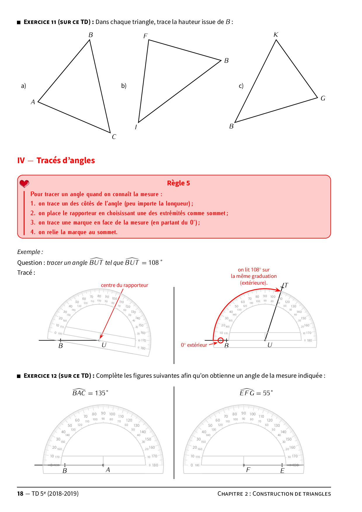 Construction de triangles - Cours et exercices (FR) - AlloSchool
