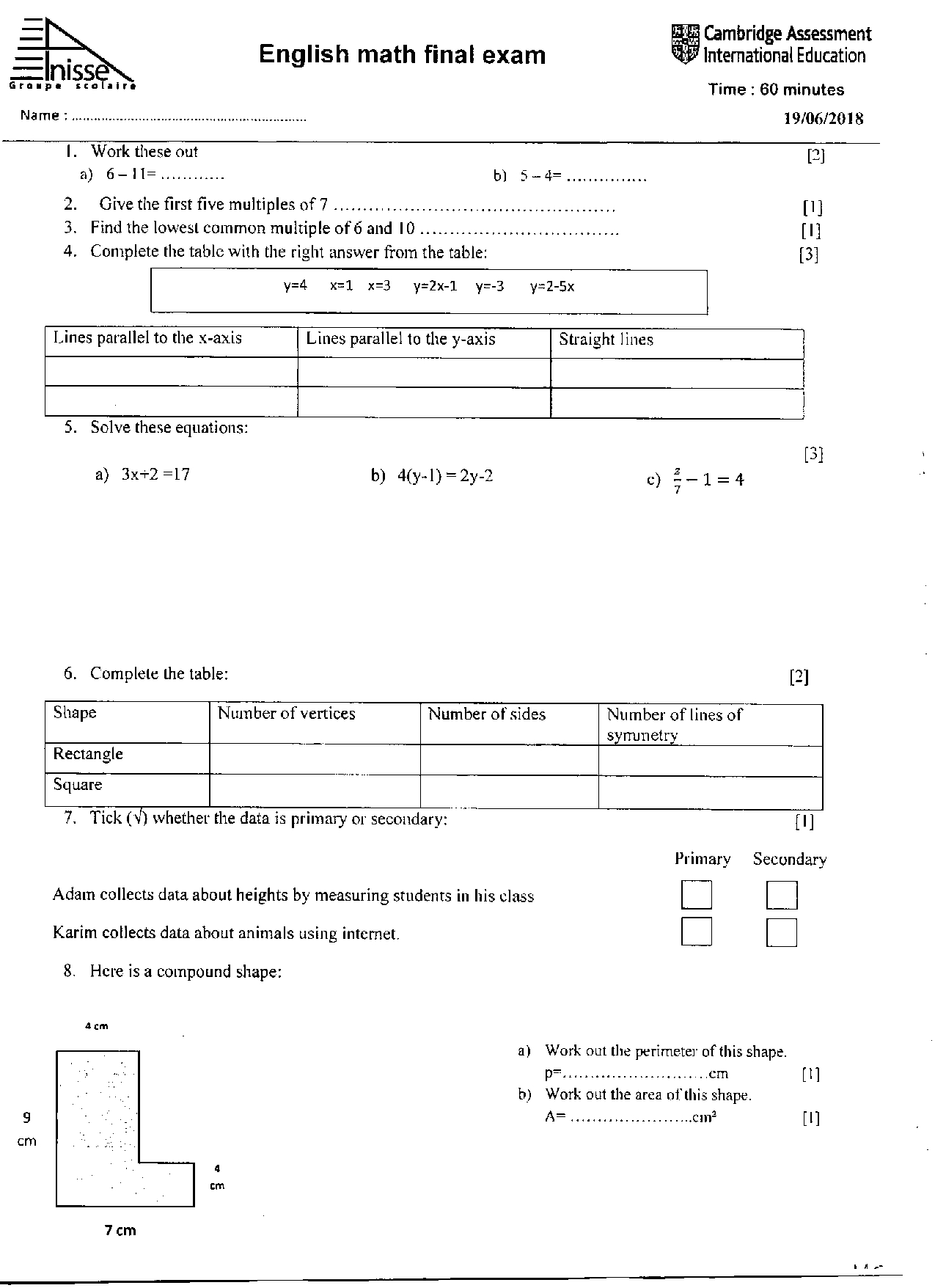 Devoir 3 Modèle 1 - AlloSchool