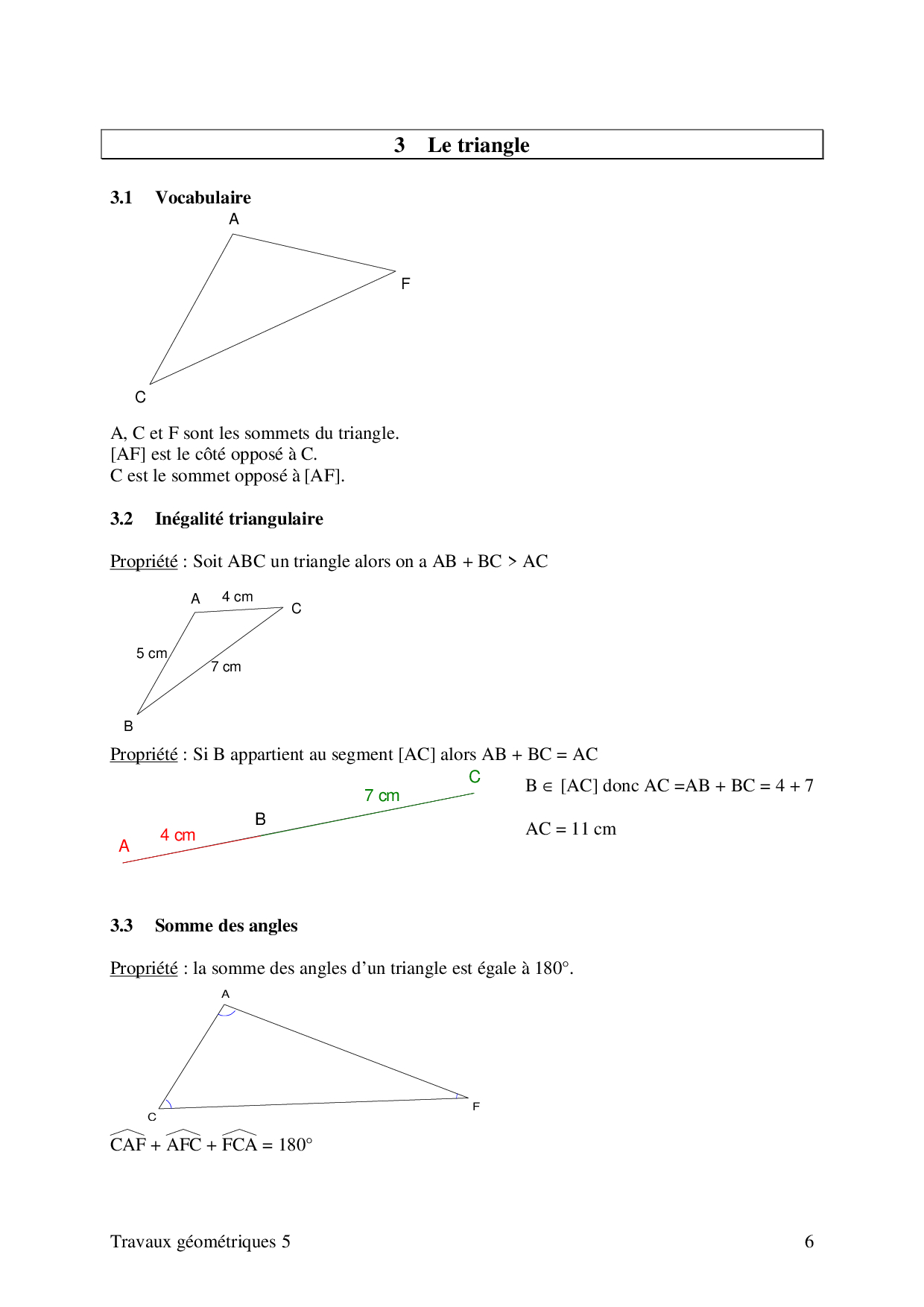 Le triangle - Résumé de cours (FR) - AlloSchool