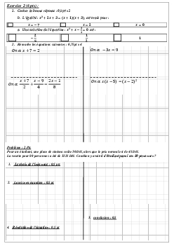 Devoir 1 Modèle 1 - Mathématiques 1AC Semestre 2 - AlloSchool