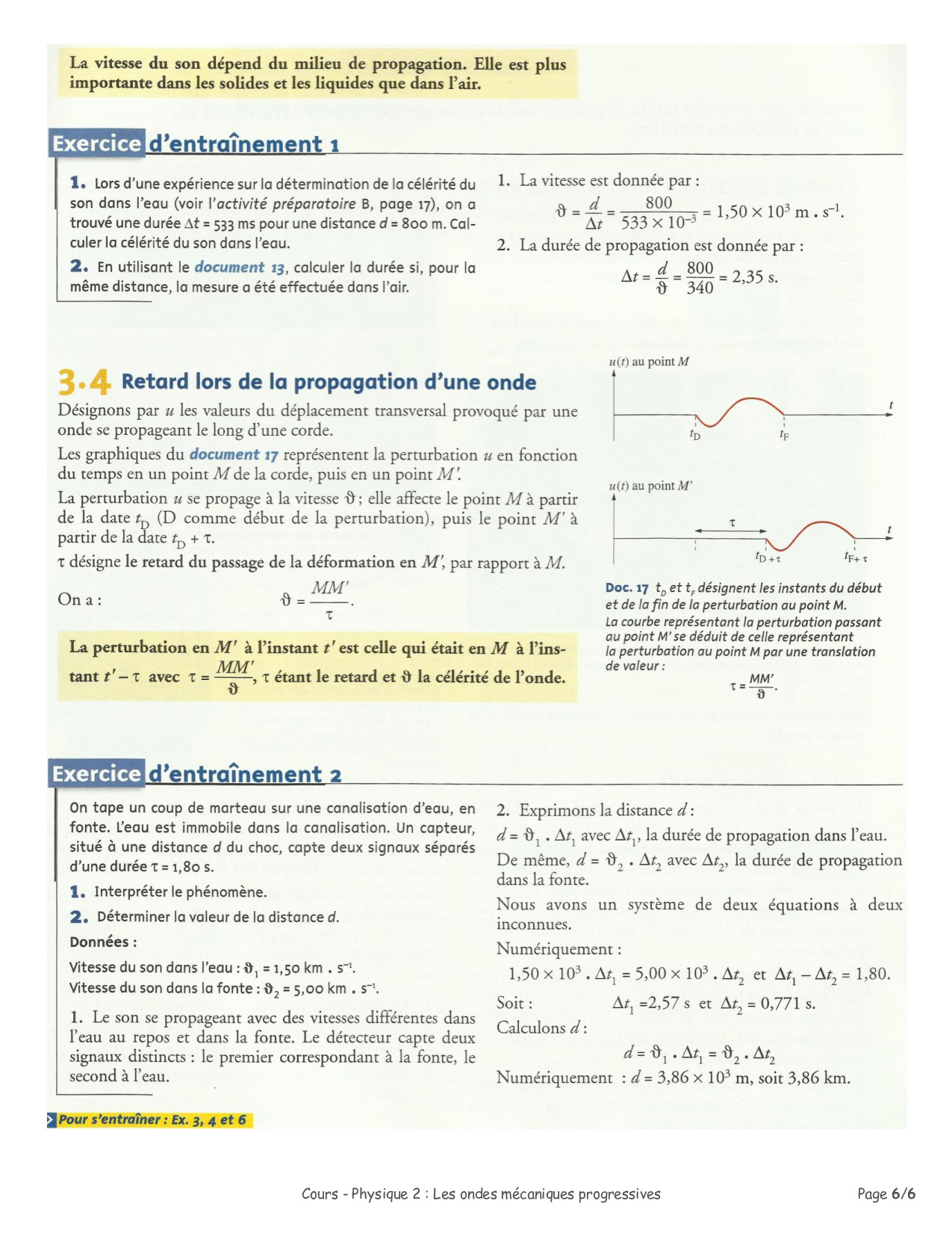Les ondes mécaniques progressives - Cours 2 - AlloSchool