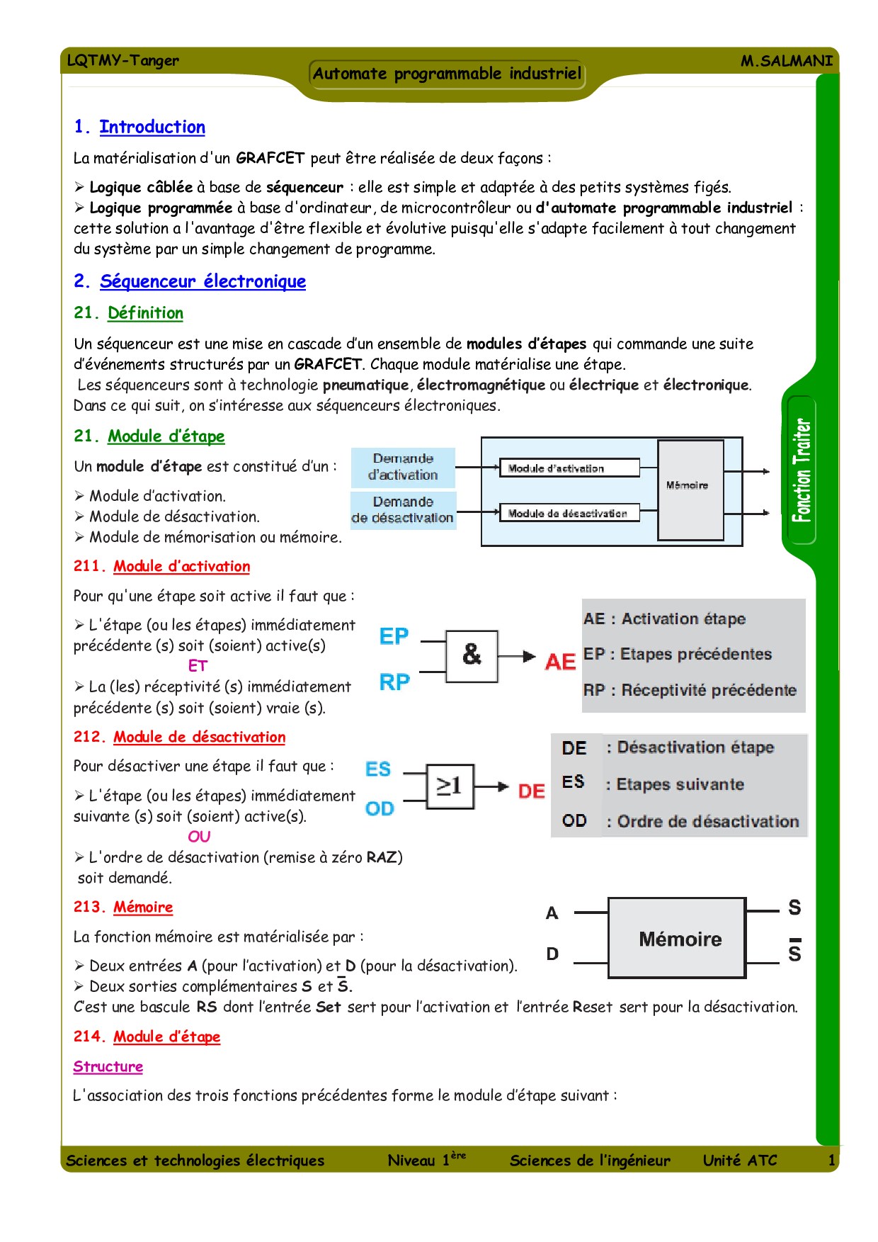 Automate programmable industriel (API) - Cours - AlloSchool