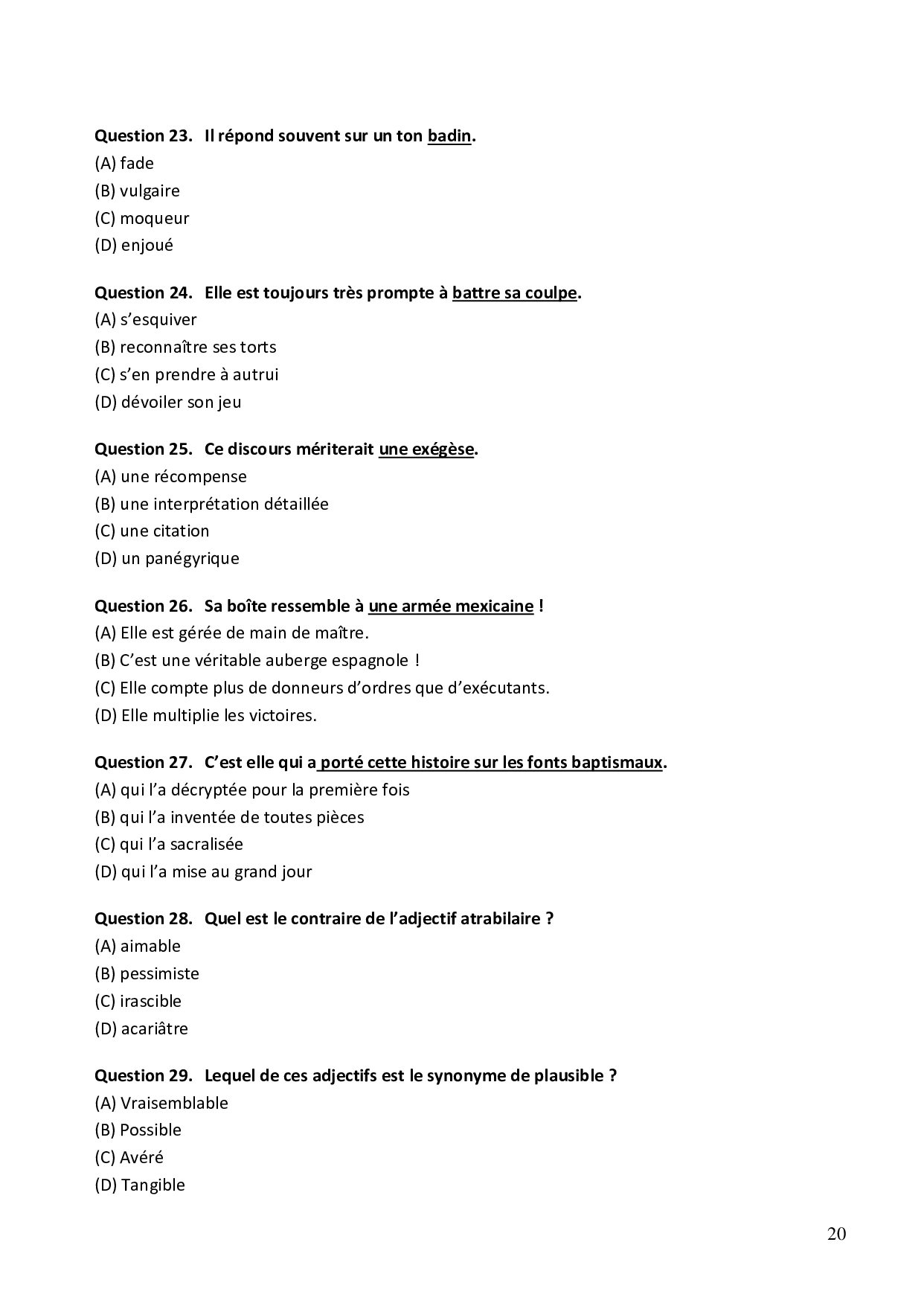 Concours LINK 2018 - Logique CAC (Sujet) - AlloSchool