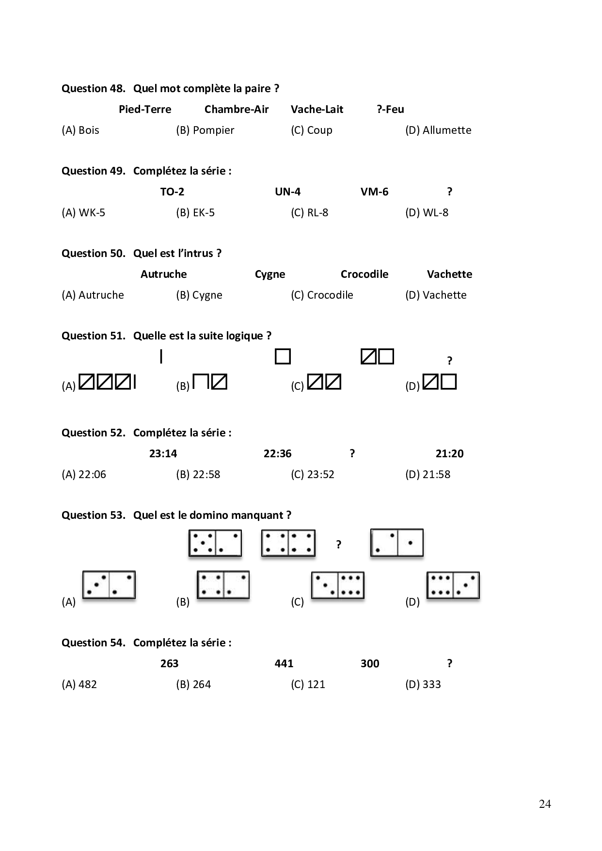 Concours LINK 2018 - Logique CAC (Sujet) - AlloSchool