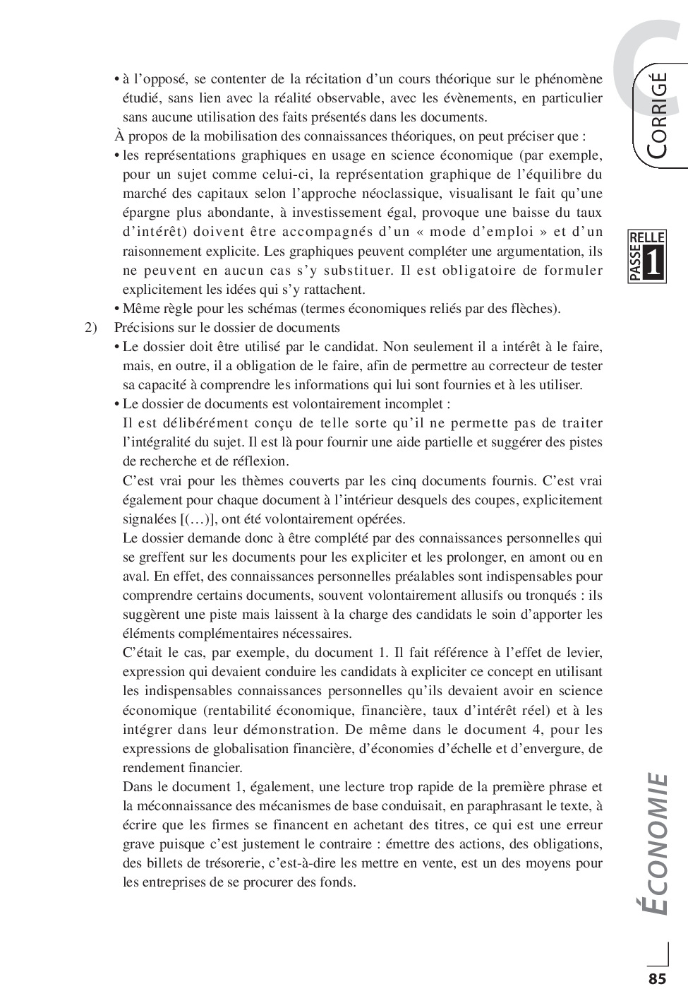 Concours Passerelle 1 2008 - Économie (Corrigé) - AlloSchool