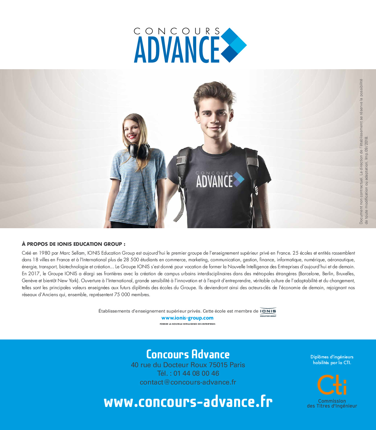 Brochure du Concours ADVANCE - AlloSchool