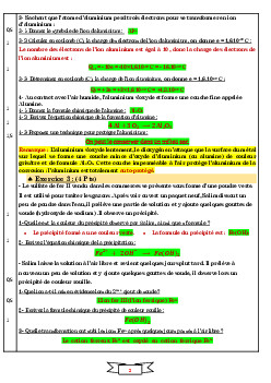Examen local 2 - Physique-Chimie 3AC - Corrigé - AlloSchool
