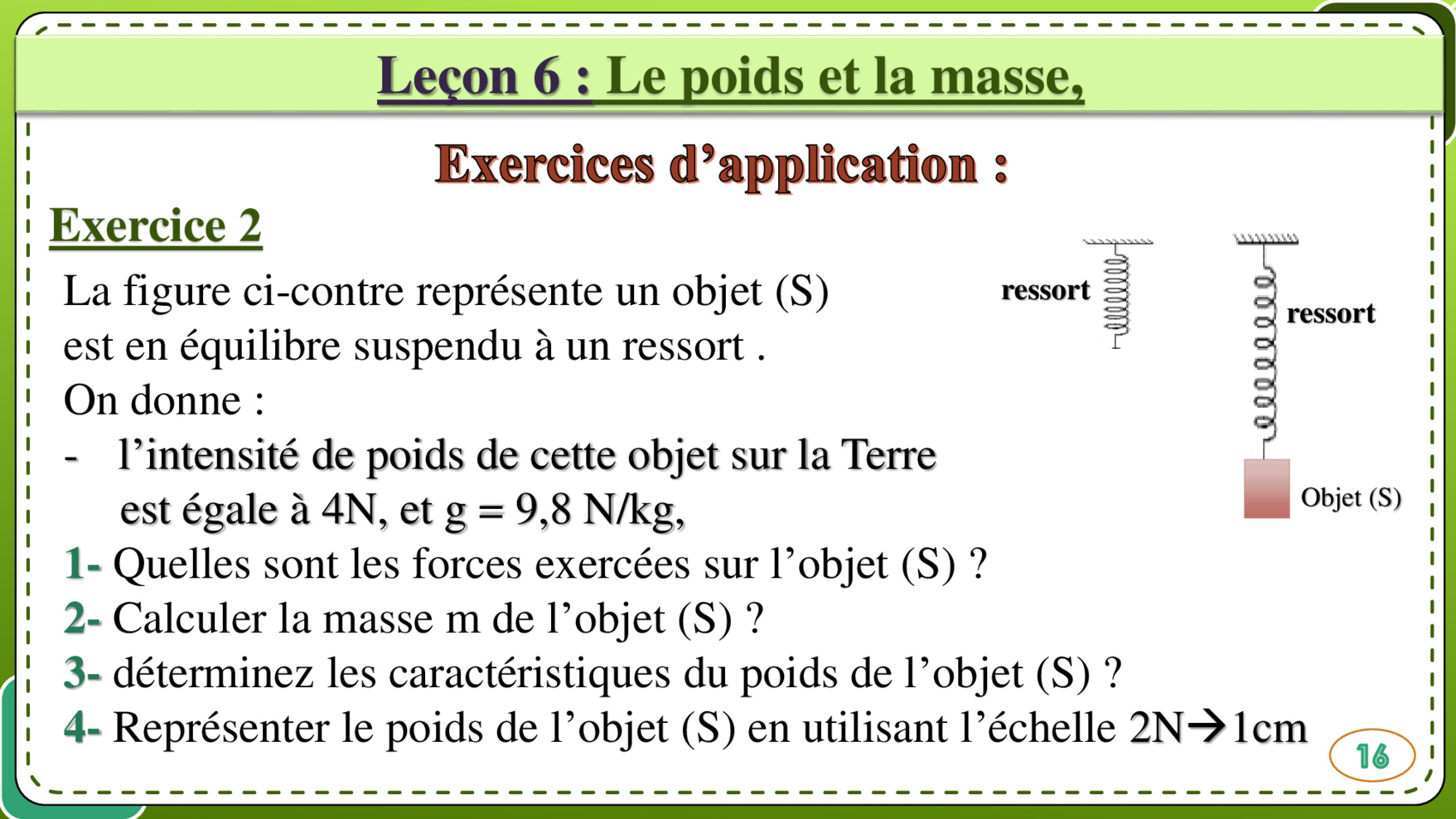 Le poids et la masse - Exercices corrigés 1 - AlloSchool