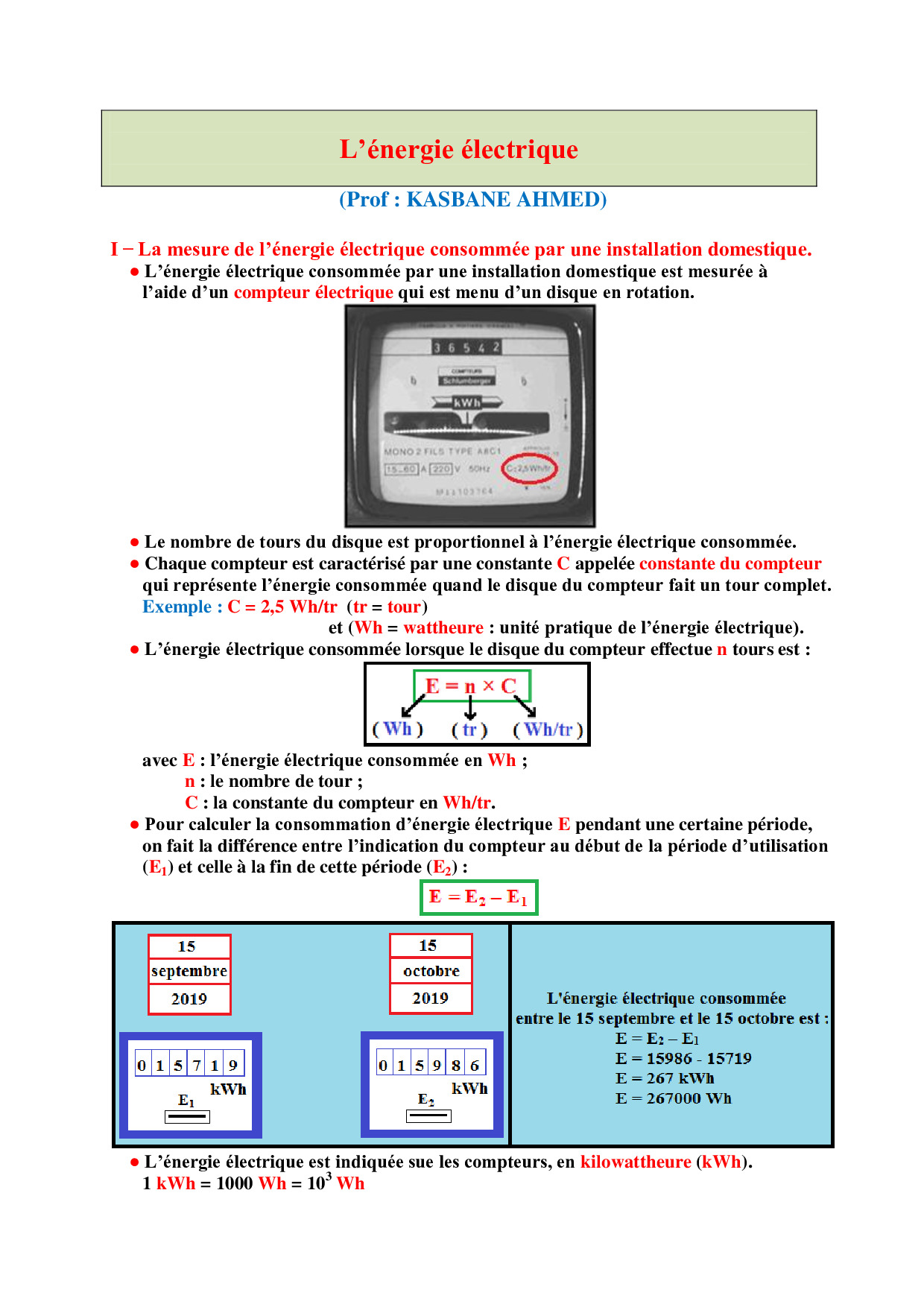 L’énergie électrique - Cours 3 - AlloSchool