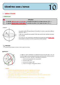 Géométrie dans l'espace - Cours 2 (FR) - AlloSchool