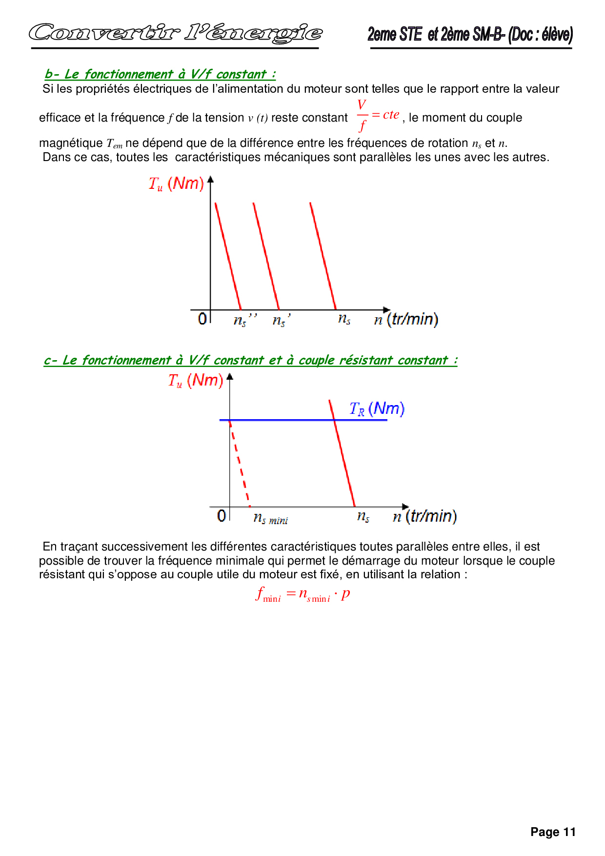 Fonction Convertir - Moteur asynchrone (Cours) - AlloSchool