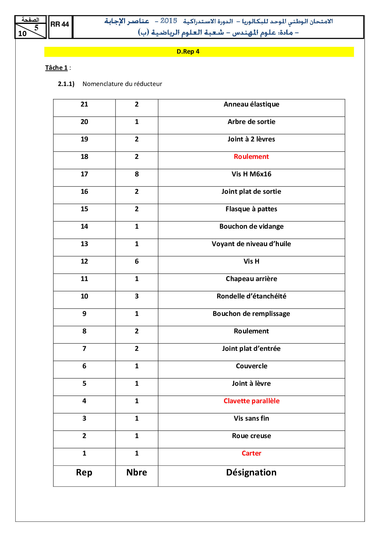 Examen SI SMB 2015 Session Rattrapage - Corrigé - AlloSchool