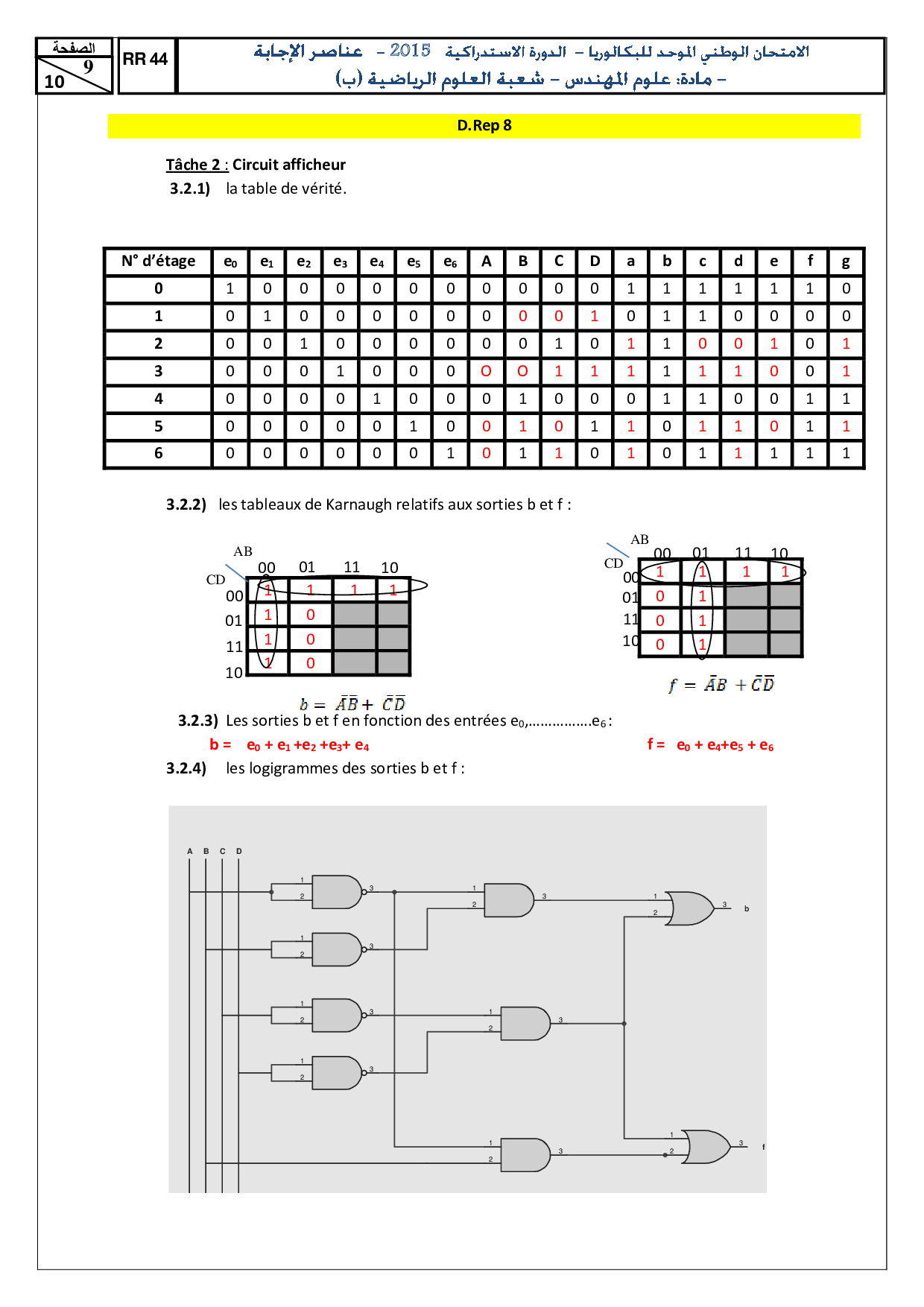 Examen SI SMB 2015 Session Rattrapage - Corrigé - AlloSchool