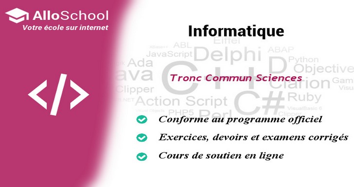 Informatique: Tronc Commun Sciences - AlloSchool