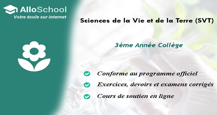 Sciences de la Vie et de la Terre (SVT) 3ème Année Collège - AlloSchool