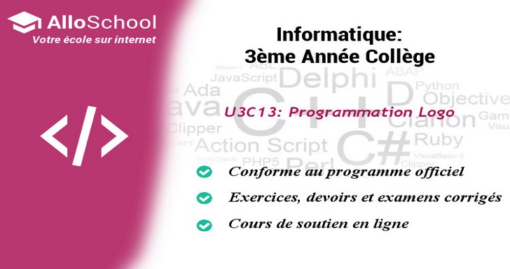 9-Les variabes dans XLOGO - AlloSchool