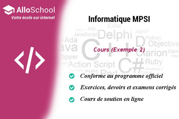 Exercices Python - AlloSchool