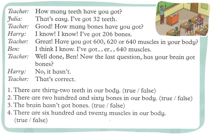 Unit 2 (The amazing body) - Activities 1 - AlloSchool