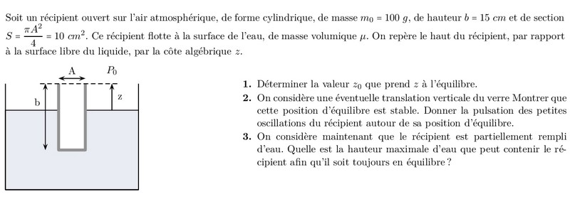 exercice corrigé mécanique des fluides
