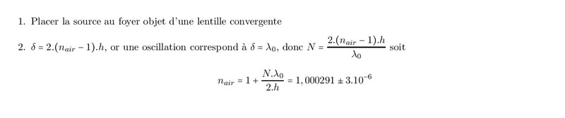 Exercices corrigés : Dispositif interférentiel par division d’amplitude ...