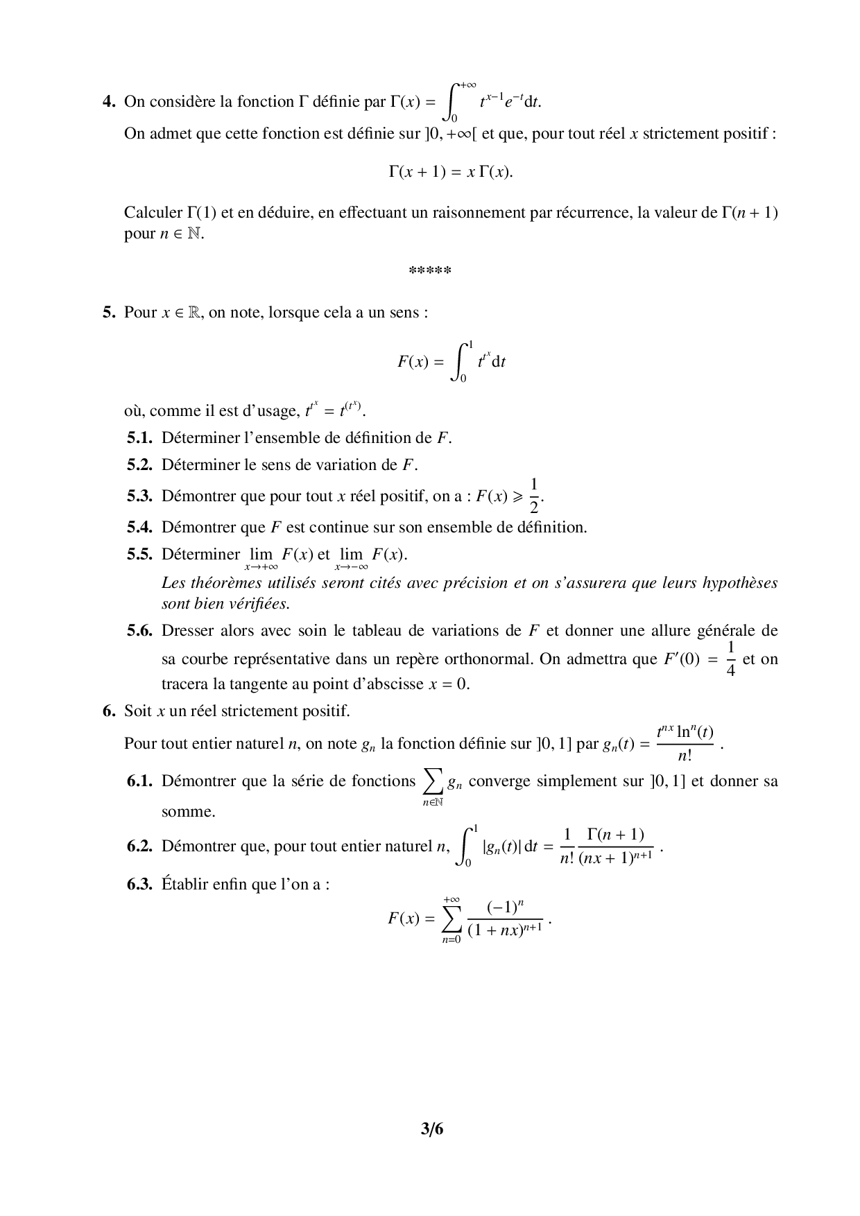 E3A MP 2023 Maths - Sujet - AlloSchool