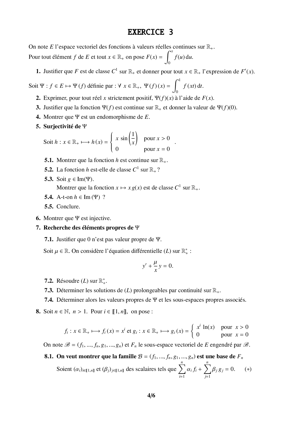 E3A MP 2023 Maths - Sujet - AlloSchool